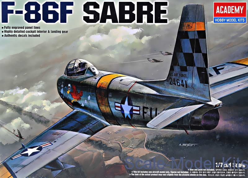 Academy - F-86F "Sabre" - plastic scale model kit in 1:72 scale ...