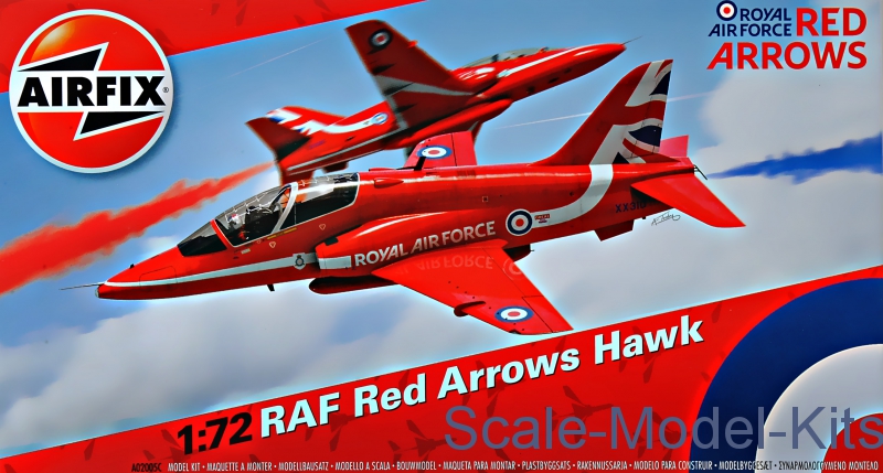 Airfix - Red Arrows Hawk 2016 scheme - plastic scale model kit in 1:72 ...