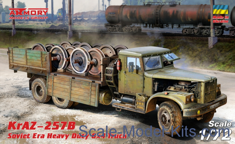 KrAZ-257B Soviet Era Heavy Duty 6x6 cargo truck-Armory plastic scale ...