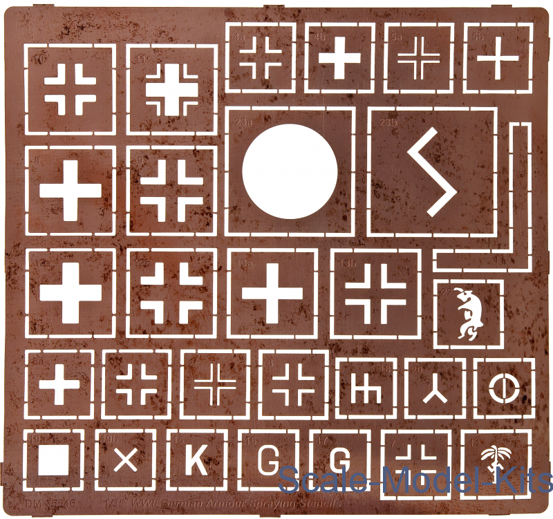 DAN Models - German Armour Spraying Stencils - plastic scale model kit ...