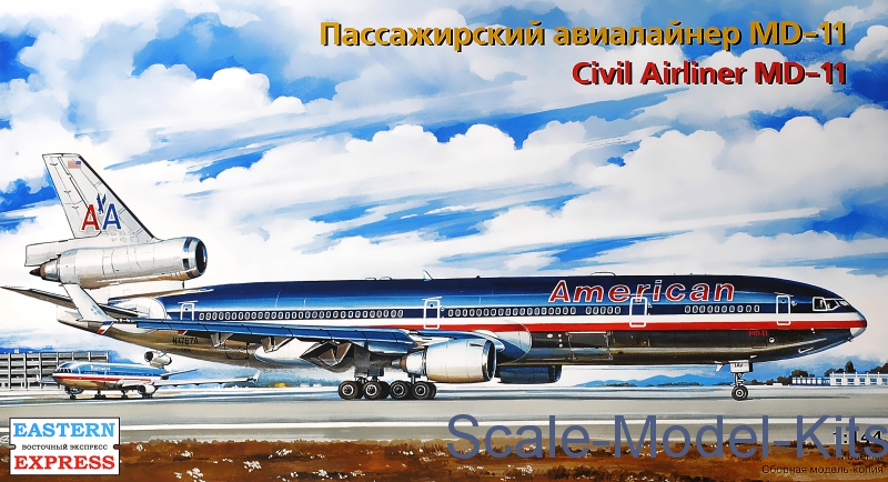 Civil airliner MD-11, American-Eastern Express plastic scale model kit ...