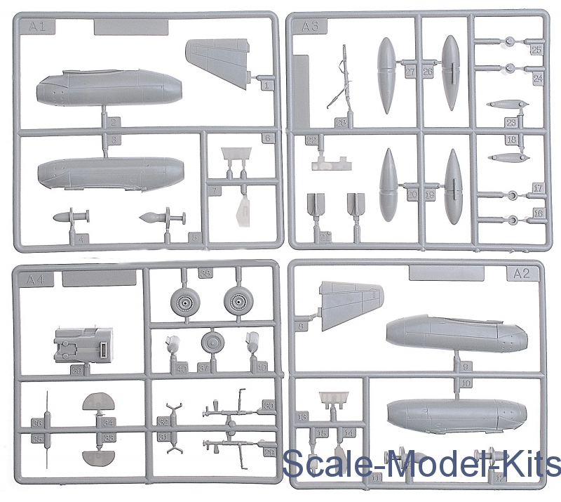 Hobby Boss - Messerschmitt Me 262 A-2a - plastic scale model kit in 1: ...