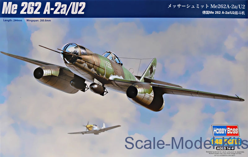 Hobby Boss - Me 262 A-2a/U2 - plastic scale model kit in 1:48 scale ...