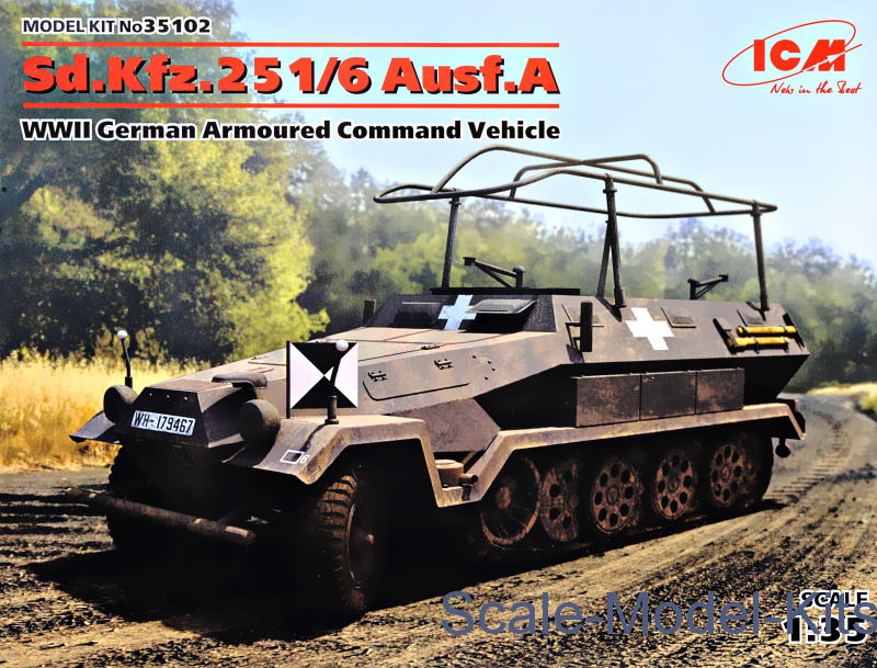 Sd.Kfz.251/6 Ausf.A, WWII German Armoured Command Vehicle-ICM plastic ...
