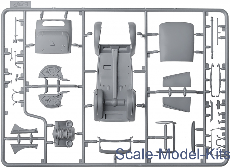 Moskvitch-401-420A, Soviet passenger car-ICM plastic scale model kit in ...