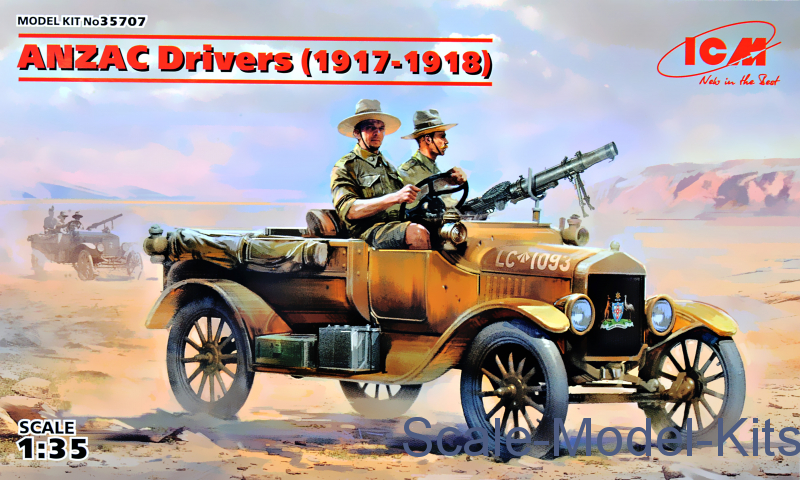 ANZAC Drivers (1917-1918)-ICM plastic scale model kit in 1:35 scale (icm 35707)//Scale-Model ...