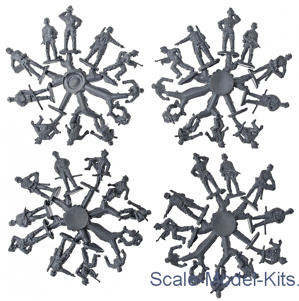 WWII German auto-crew in action-Mars Figures plastic scale model kit in ...