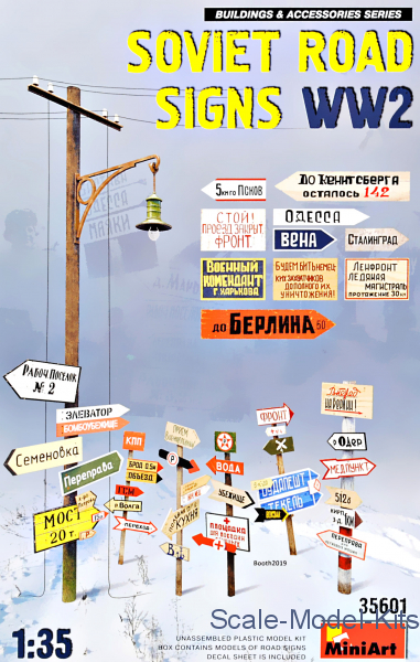 MiniArt - Soviet Road Signs WW2 - plastic scale model kit in 1:35 scale ...
