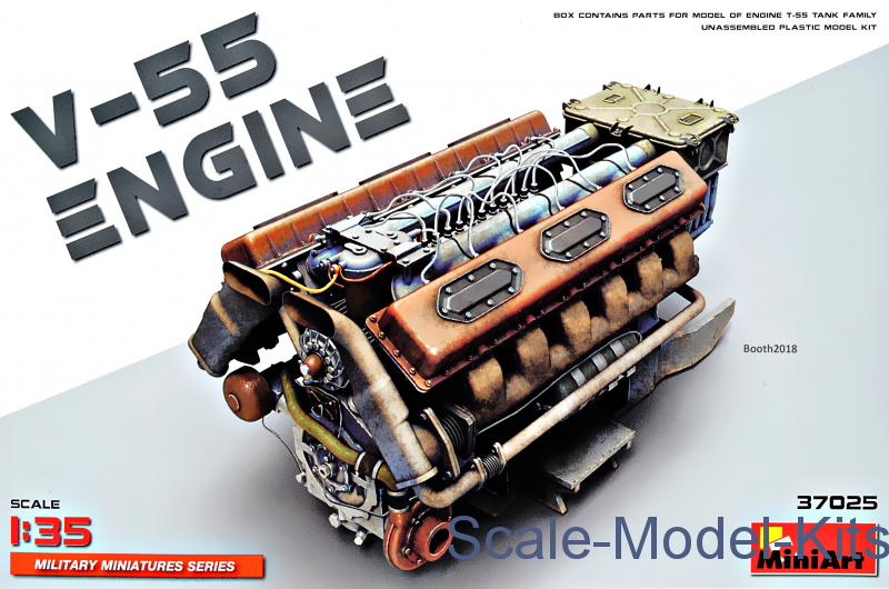 MiniArt - Engine V-55 for T-55 - plastic scale model kit in 1:35 scale ...