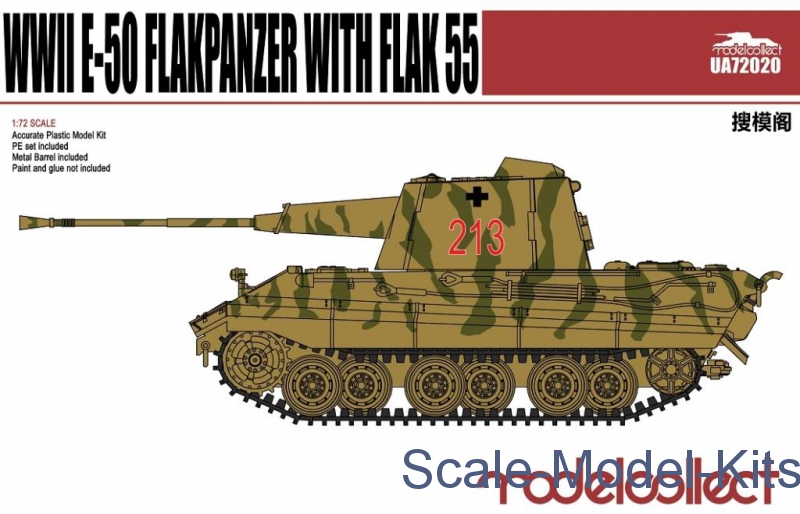 Model Collect - German WWII E-50 Flakpanzer with FLAK 55 - plastic ...