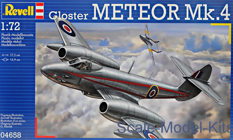 Revell - Gloster Meteor Mk.4 - plastic scale model kit in 1:72 scale ...