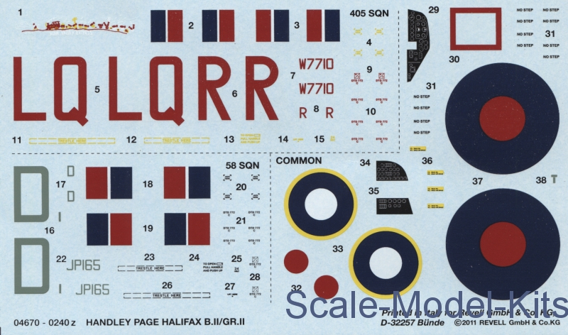 Revell - Handley Page Halifax B Mk.I/II GR II - plastic scale model kit ...