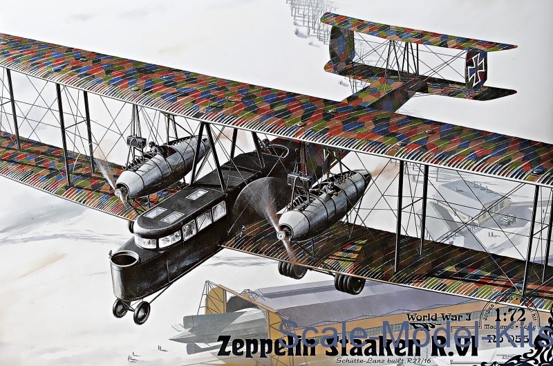 Roden Zeppelin Staaken R VI WWI German Bomber Plastic Scale Model