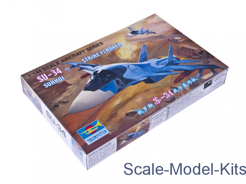 Trumpeter - SU-34 Strike Flanker - plastic scale model kit in 1:144 ...