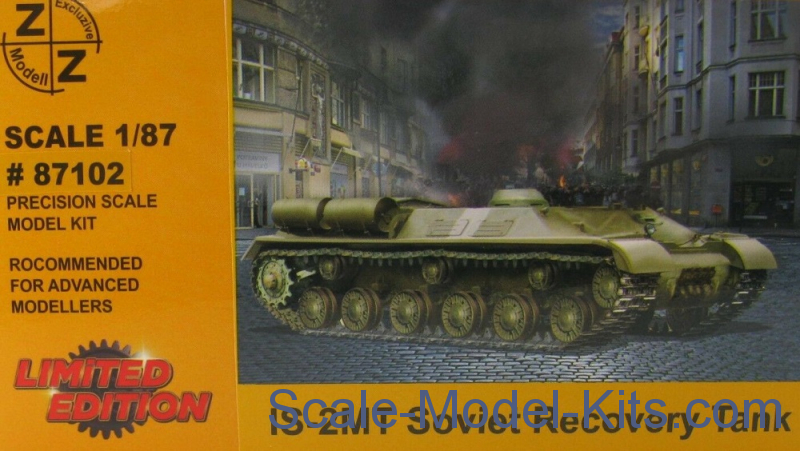IS-2MT Soviet recovery tank-ZZ Modell plastic scale model kit in 1:87 ...